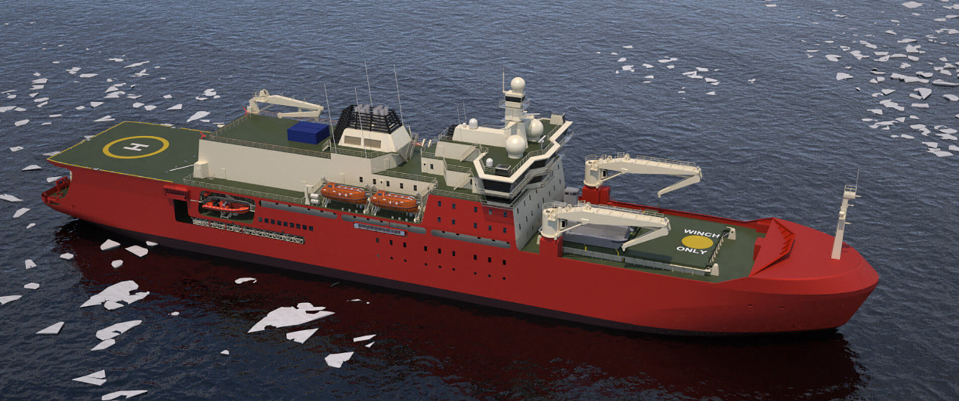Design of RSV Icebreaker Antarctic supply and research vessel