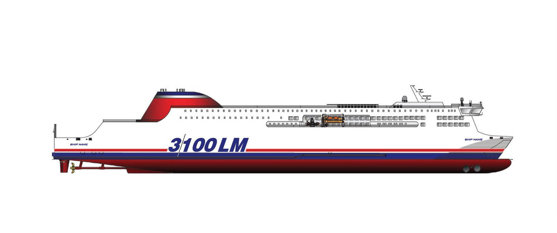 Innovative 212-metre RoPax Ferry, design by KNUD E. HANSEN | KNUD E. HANSEN